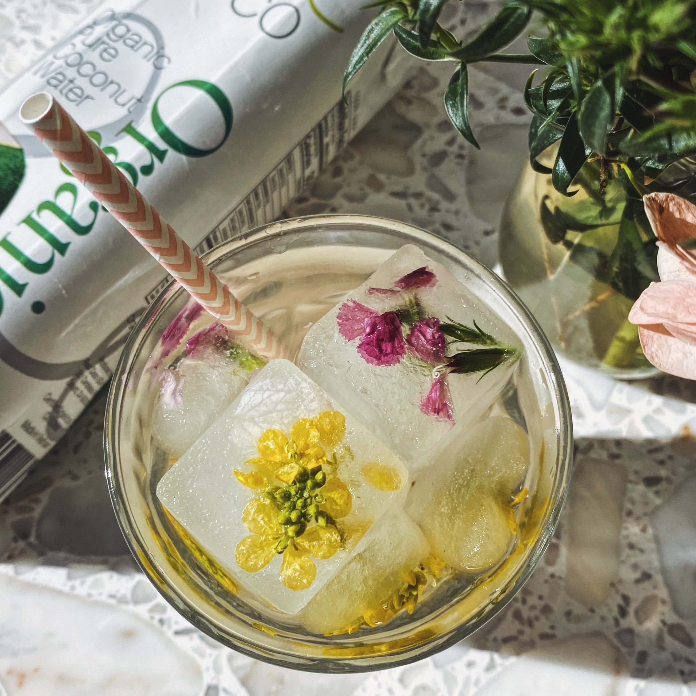 Hydrating Flower Ice Cubes – Real Coco