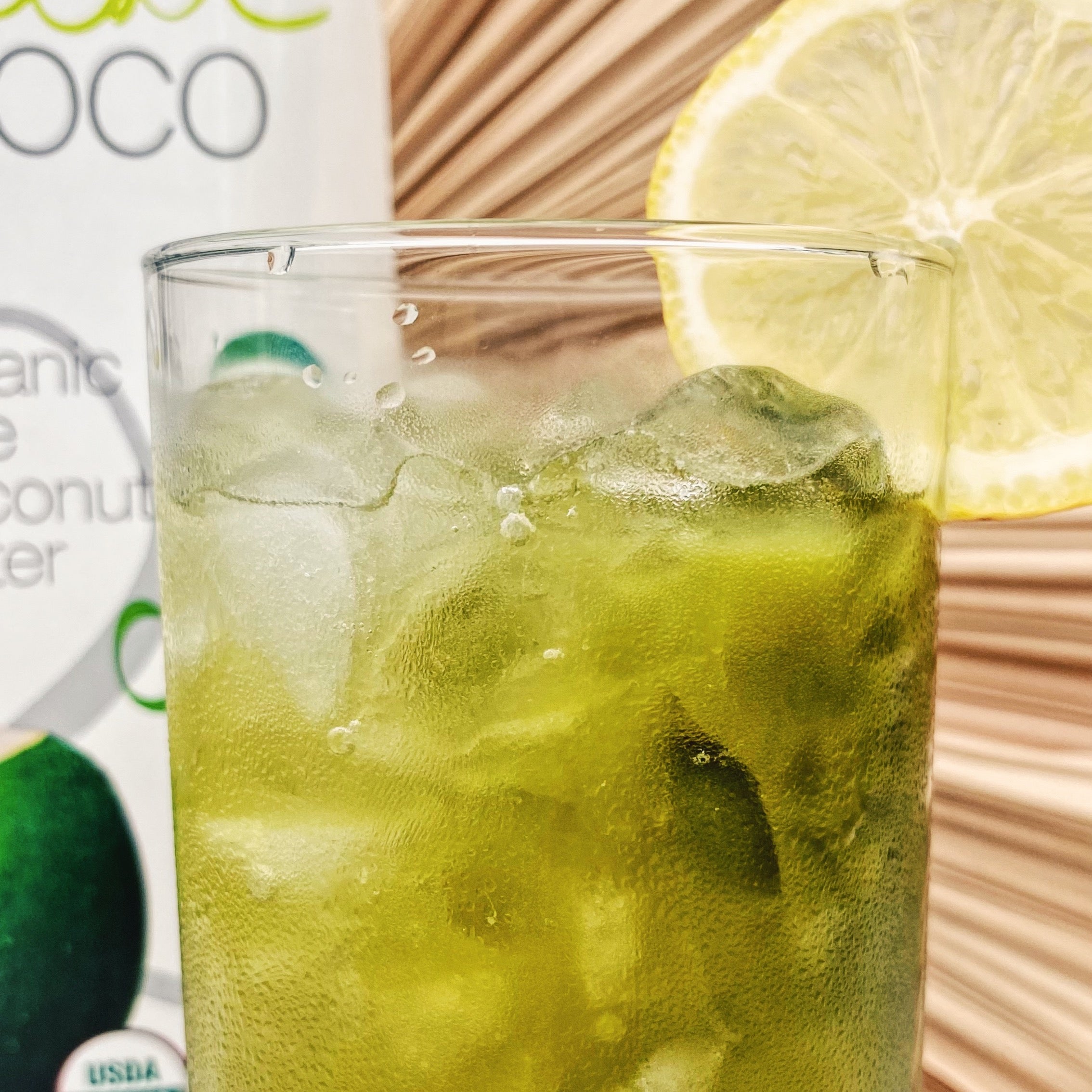 Matcha Coconut Lemonade Drink - Life Refreshed Brands - Real Coco