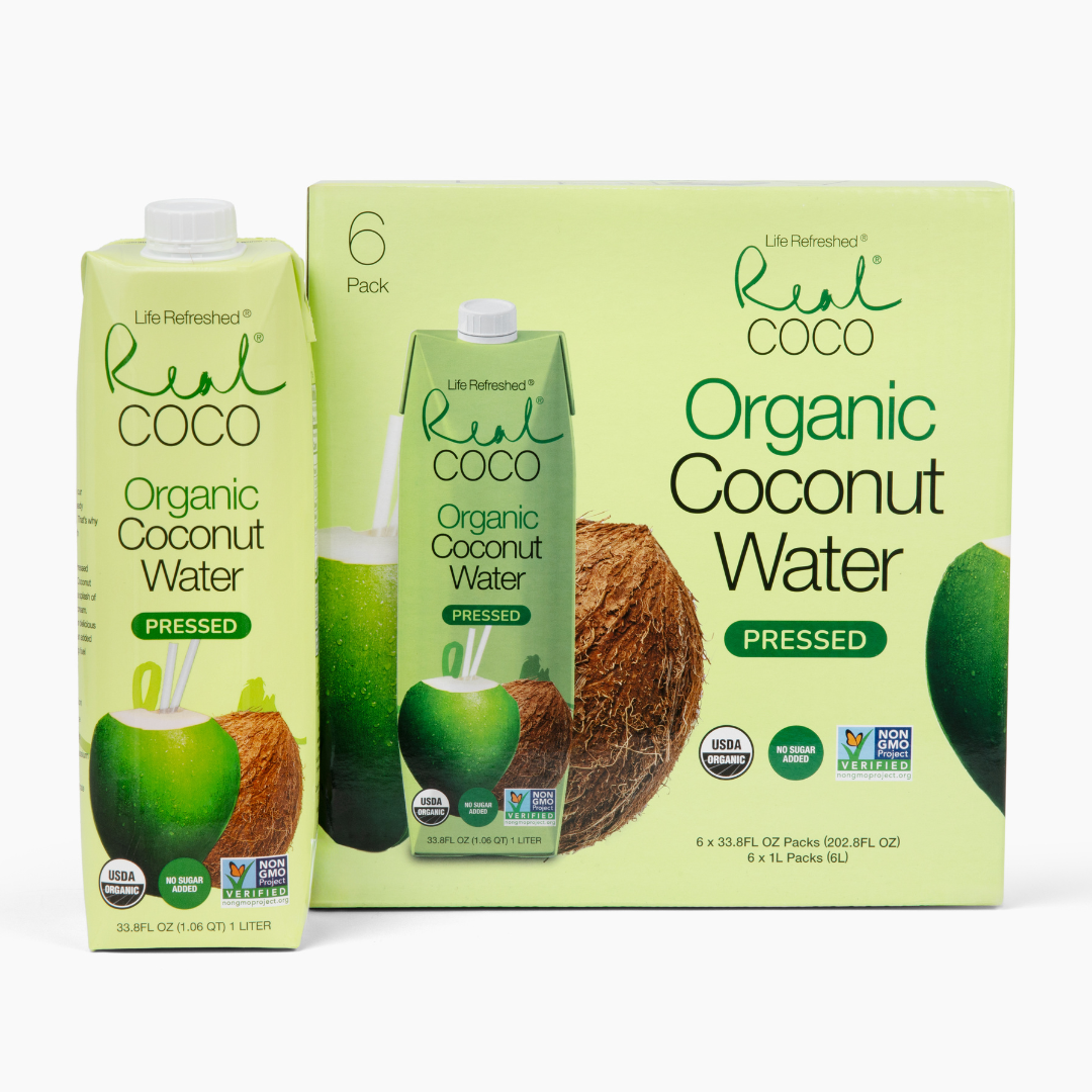 Organic Pressed Coconut Water (1L - 6pk) - Life Refreshed Brands - Real ...
