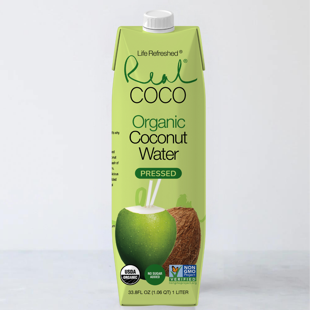 Organic Pressed Coconut Water (1L - 6pk) – Real Coco
